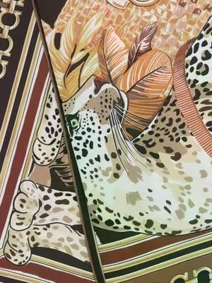 FERRAGAMO Leopard-print Silk Scarf