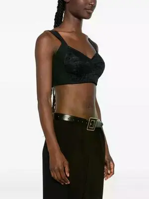 Dolce & Gabbana Lace-panelled Cropped Top