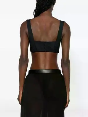 Dolce & Gabbana Lace-panelled Cropped Top