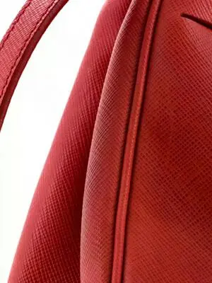 Prada Double Zip Lux Saffiano Leather Small Tote Bag