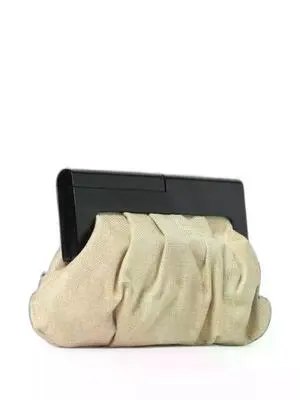 TWENTY FOURHAITCH Teresitas Draped Clutch Bag - Neutrals