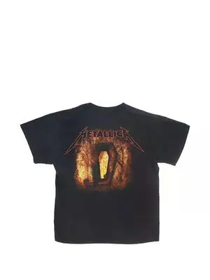 HTC LOS ANGELES Metallica-print Silver-studded T-shirt - Black