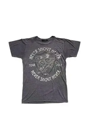 HTC LOS ANGELES Studded Graphic-print T-shirt - Grey