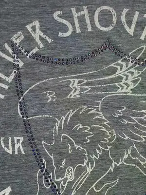 HTC LOS ANGELES Studded Graphic-print T-shirt