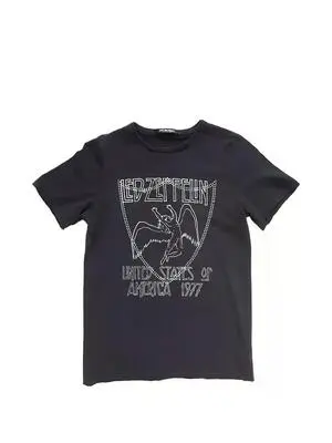 HTC LOS ANGELES Led Zeppelin Studded Graphic-print T-shirt - Black
