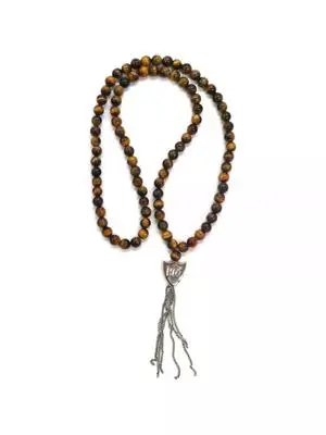 HTC LOS ANGELES Mystery Shield Beaded Tassel Necklace - Brown