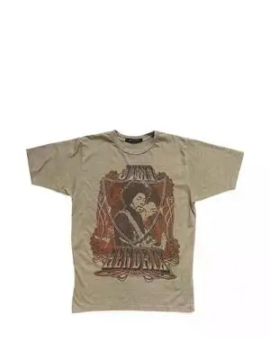 HTC LOS ANGELES Jimi Hendrix Graphic-print T-shirt - Neutrals