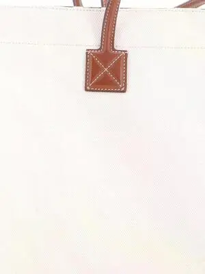 Burberry Freya Shopping Canvas With Leather Medium Tote Bag