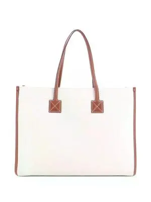 Burberry Freya Shopping Canvas And Leather Tote Bag - Brown