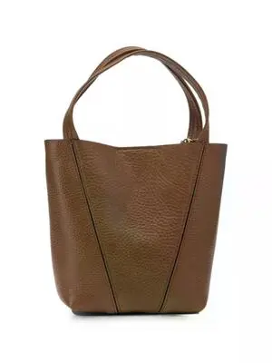 Chloé Spin Logo-print Grained Leather Tote Bag