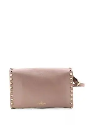 Valentino Garavani Rockstud Flip Lock Flap Bag Leather Medium Crossbody Bag