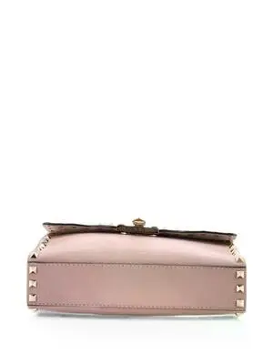 Valentino Garavani Rockstud Flip Lock Flap Bag Leather Medium Crossbody Bag