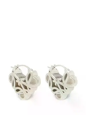 Loewe Anagram Hoop Earrings - Silver