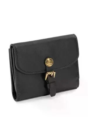 Etro Small Pony Buckle-detail Leather Wallet - Black