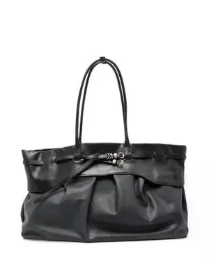 MARGESHERWOOD Belt-detail Leather Tote Bag - Black