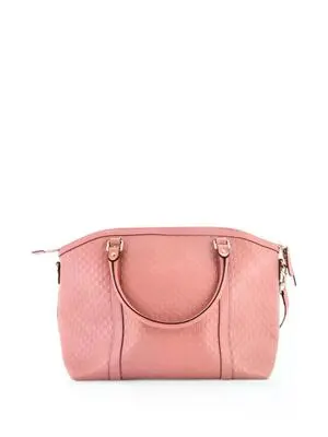Gucci Britt Convertible Dome Microguccissima Leather Medium Satchel