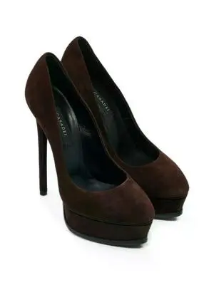 Casadei Daisy Suede Heeled Pumps