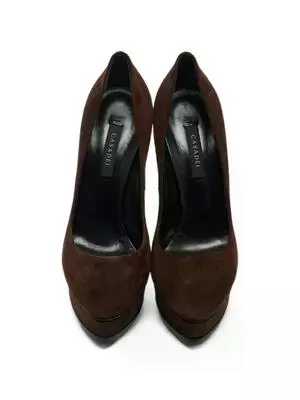 Casadei Daisy Suede Heeled Pumps