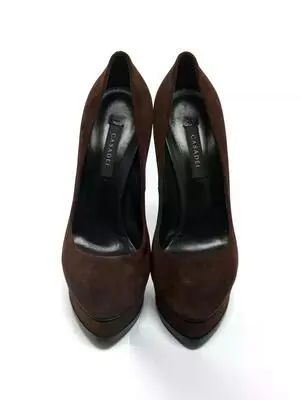 Casadei Daisy Suede Stiletto Platform Pumps