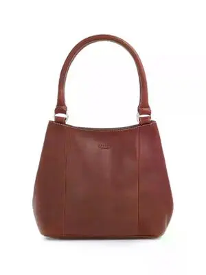 OSPREY Logo-embossed Leather Shoulder Bag - Brown