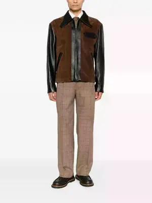 Drole De Monsieur Check Pattern Pleated Trousers