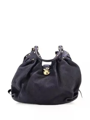 LOUIS VUITTON Mahina Leather Hobo Bag - Black