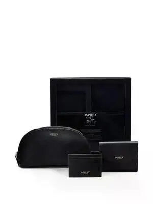 OSPREY Leather Wallet Set - Black