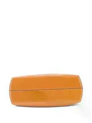 Fendi Patent Midi Shoulder Bag - Brown