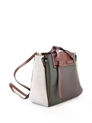 Loewe Lazo Bag Leather With Canvas Mini Crossbody Bag