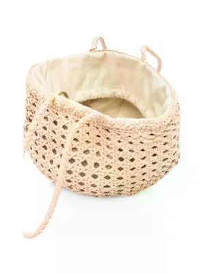 Dragon Woven-design Shoulder Bag