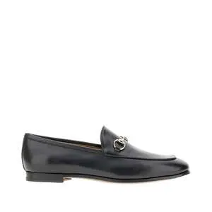 Gucci Jordaan Leather Loafers With Horsebit Detail - Black