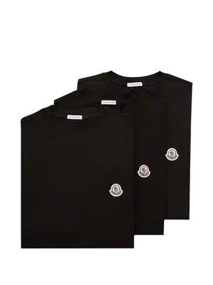 Moncler T-shirt Pack - Black