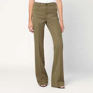 Attico The Attico Military Wool Gabardine Trousers Green
