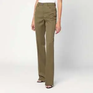 Attico Military Wool Gabardine Trousers - Green