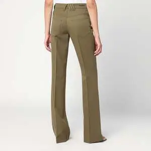 Attico Military Wool Gabardine Trousers - Green