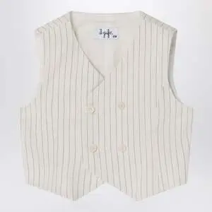 IL GUFO Double-breasted Pinstripe Vest