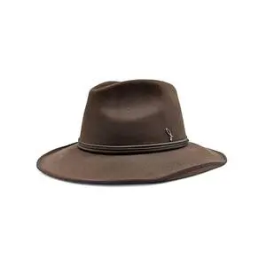 DORIA 1905 Smooth Lapin Felt Western Drop Hat - Brown