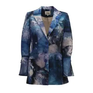 JULIA ALLERT Fashion Blazer Abstract Watercolor - Blue