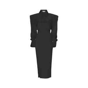 VESTIAIRE D'UN OISEAU LIBRE Midi Corset Silk Dress