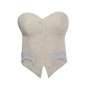 VESTIAIRE D'UN OISEAU LIBRE Neutrals Alpaca Wool Corset - Beige/gray
