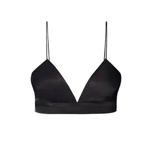 AGGI BY HALEWSKI Asha Satin Glossy Bralette Top