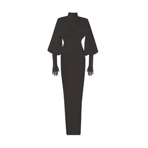 VESTIAIRE D'UN OISEAU LIBRE Eve Gown - Black