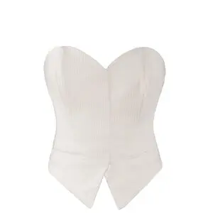 VESTIAIRE D'UN OISEAU LIBRE Corduroy Corset - White