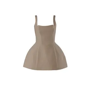 VESTIAIRE D'UN OISEAU LIBRE Neutrals Structured Cashmere Dress - Beige