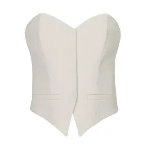 VESTIAIRE D'UN OISEAU LIBRE Denim Corset - White