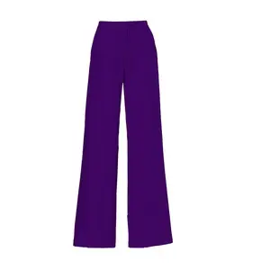 BLUZAT Deep Flared Trousers - Purple