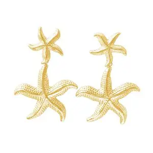 GLASSTYK Starfish Eaarings - Gold