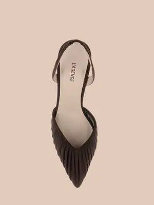 L'Agence Bowery Mesh Slingback Pump