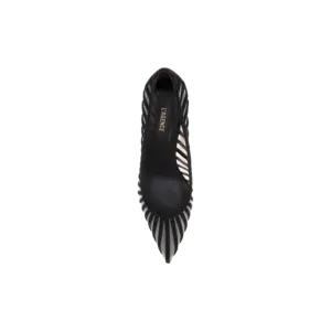 L'Agence Lenox Mesh Pump - Black Suede