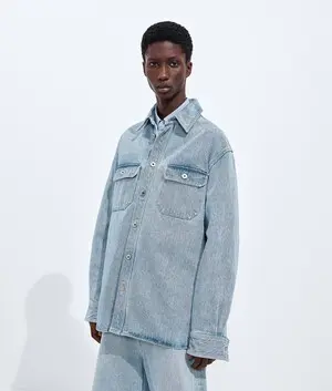 Bottega Veneta Sky Bleached Denim Overshirt